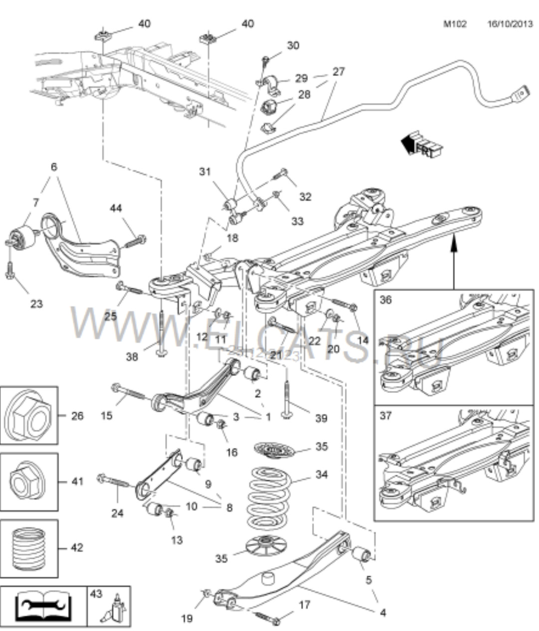Задняя подвеска — Opel Insignia (1G), 2 л, 2013 года | визит на сервис ...