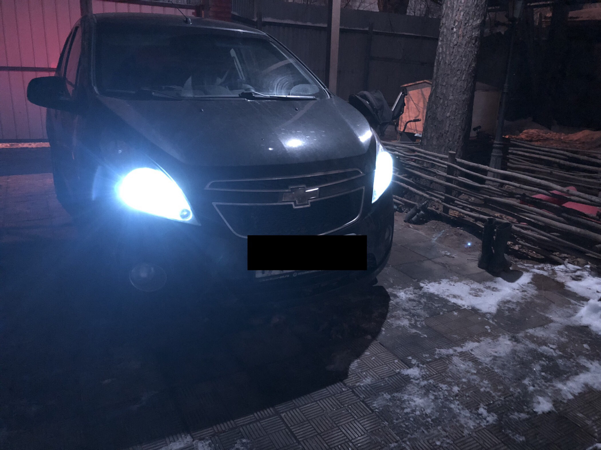 Лампы в головной свет и габариты — Chevrolet Spark (M300), 1 л, 2012 ...