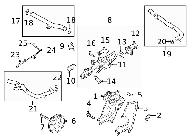 2546235504 Уплотнительное кольцо системы охлаждения KIA HYUNDAI ...