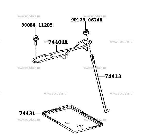 Подиум для номера & крепление аккумулятора — Pontiac Vibe (1G), 1,8 л ...