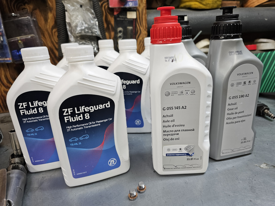 Замена масла в акпп, редукторах, торсене. 18" ориг диски. — Audi A8 (D4 ...