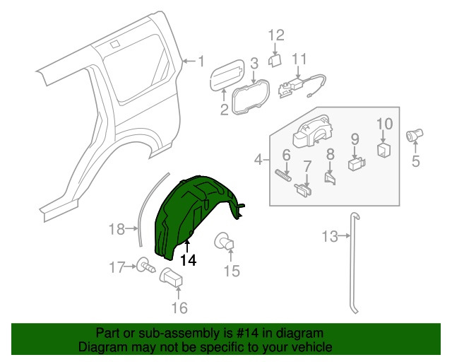 CLF500182 ЛОКЕР КОЛЕСНОЙ АРКИ Jaguar Land Rover | Запчасти на DRIVE2