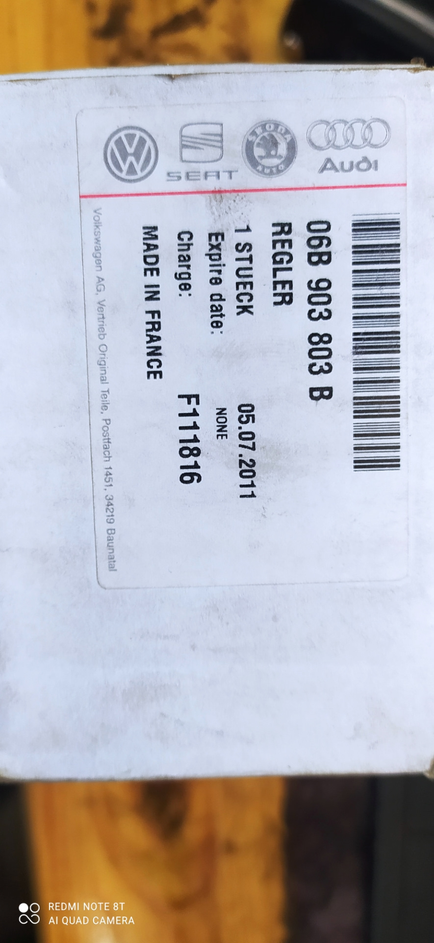 06B903803B Регулятор напряжения VAG | Запчасти на DRIVE2