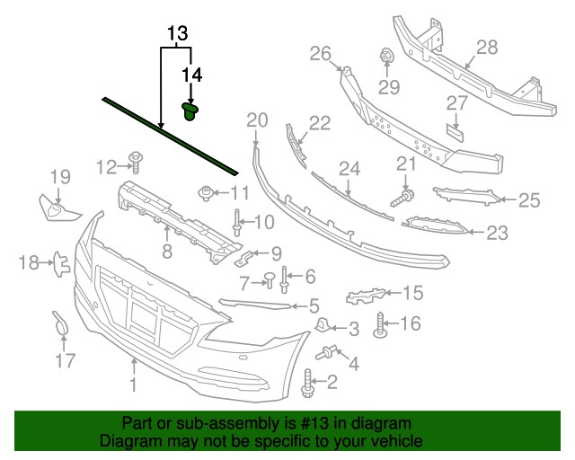 86357B1000 Молдинг бампера KIA HYUNDAI | Запчасти на DRIVE2