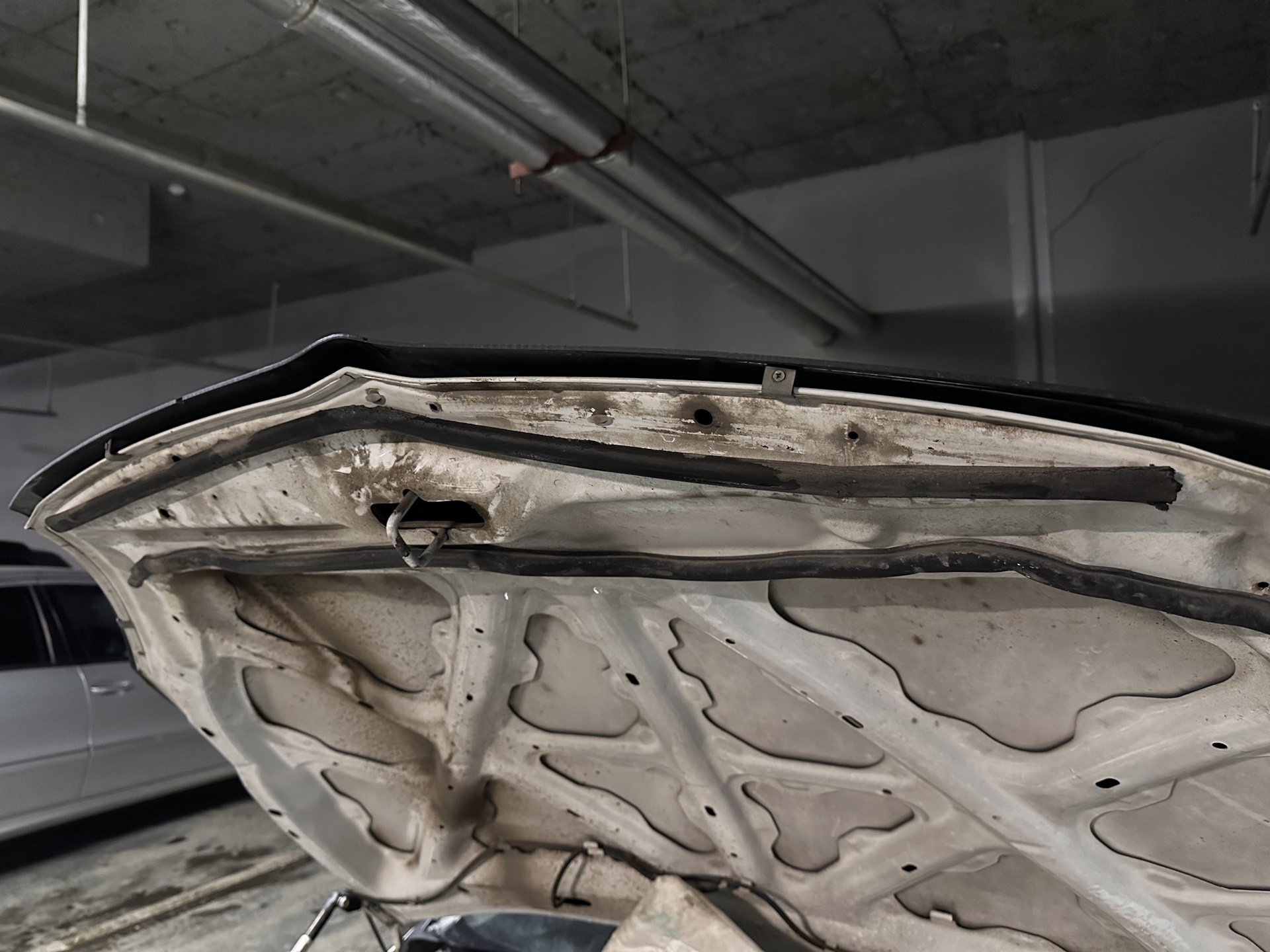 Замена переднего уплотнителя капота — Mitsubishi Lancer IX, 1,5 л, 2003 ...