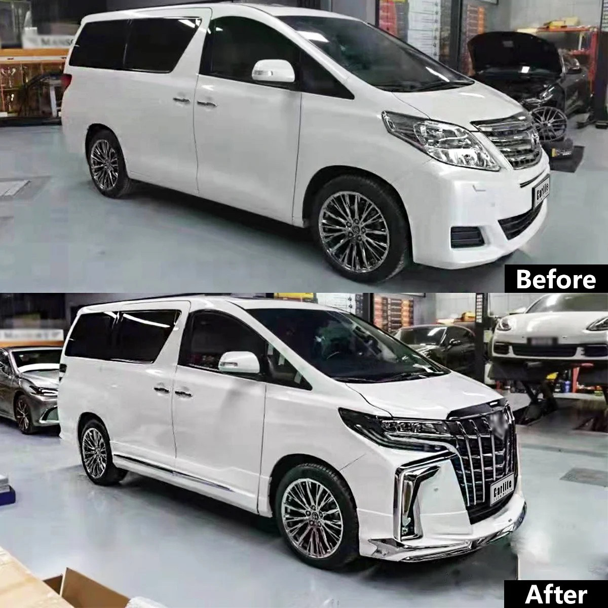 Обвес Alphard от 30 для 20 — Toyota Alphard (2G), 3,5 л, 2008 года ...