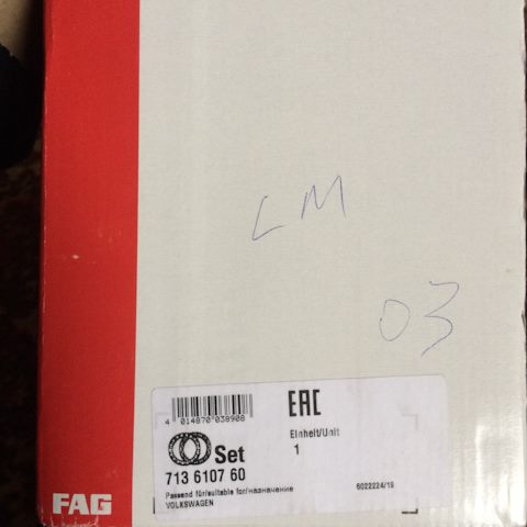 713610760 Комплект подшипника ступицы колеса FAG | Запчасти на DRIVE2