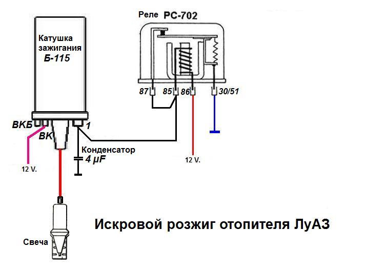Искровой розжиг отопителя ЛуАЗа. — ЛуАЗ 969, 1,2 л, 1983 года | тюнинг ...
