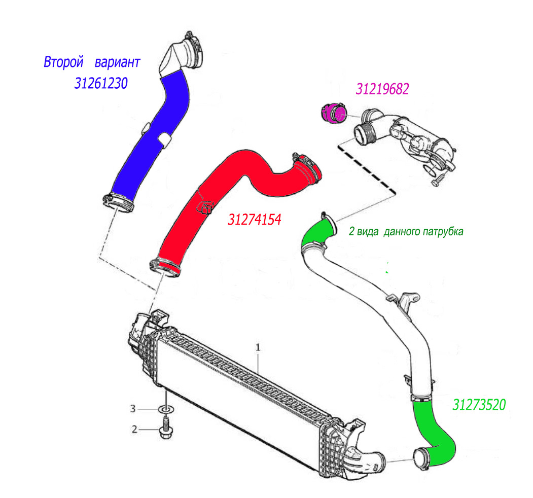 Патрубки интеркуллера VOLVO V50 S40 1.6 дизель 2005-2011 год — Salers ...