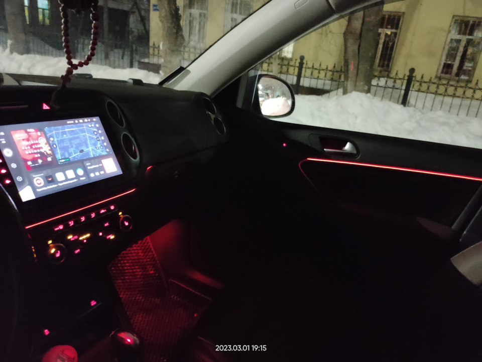 Контурная подсветка — Volkswagen Tiguan (1G), 2 л, 2013 года | стайлинг ...