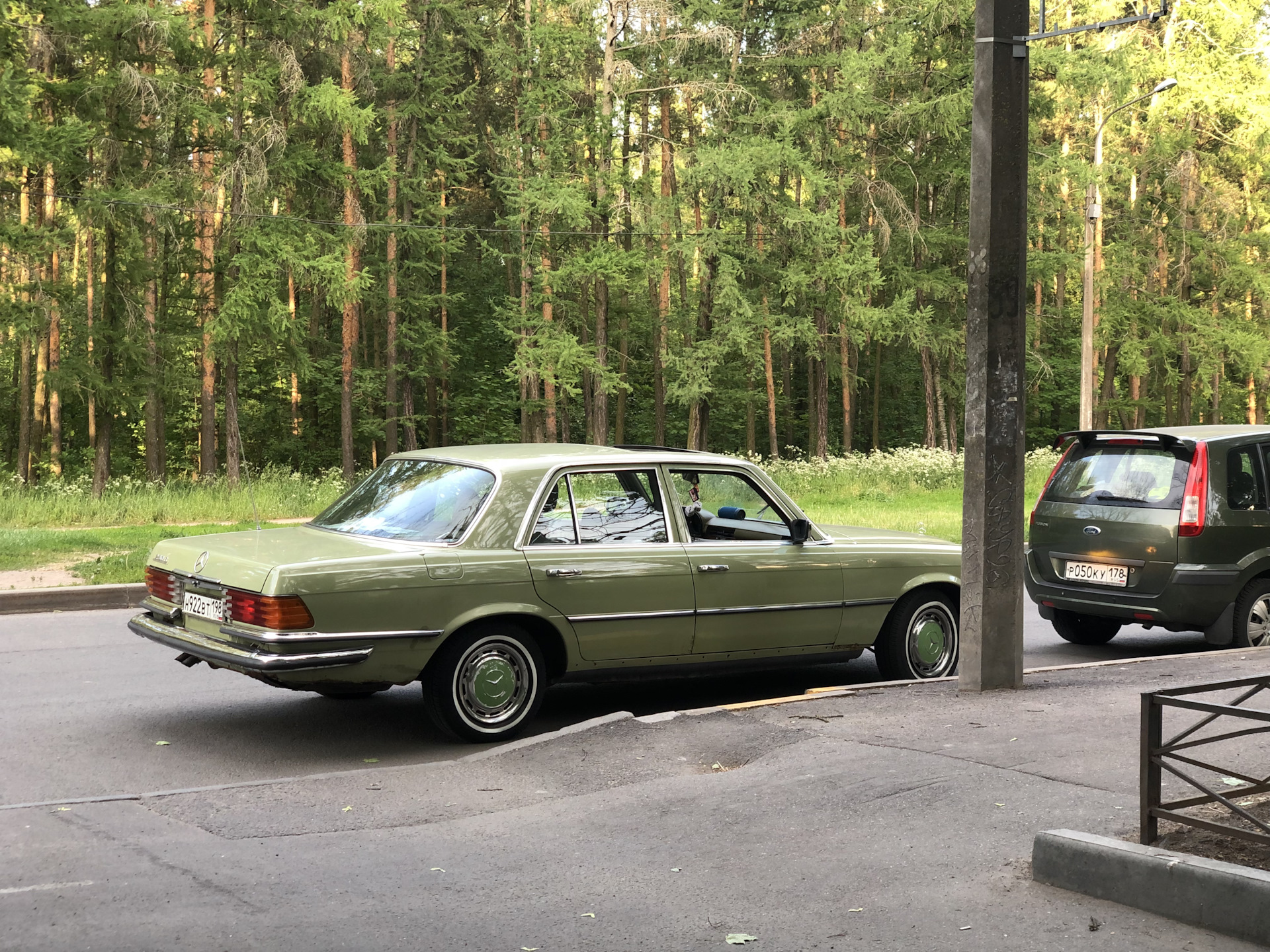 На контрасте с природой — Mercedes-Benz S-Class (W116), 2,8 л, 1978 ...