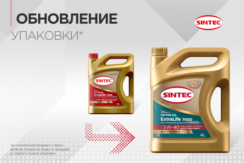 Встречайте новую канистру линейки масел Sintec ExtraLife — SINTEC на DRIVE2