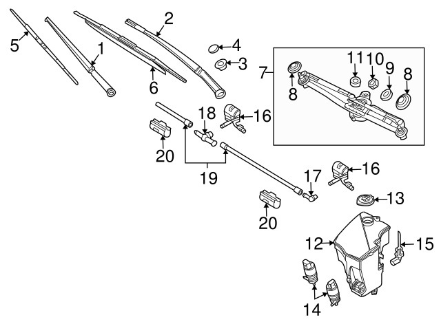 61613453533 Рычаг стеклоочистителя сторона водителя BMW | Запчасти на ...