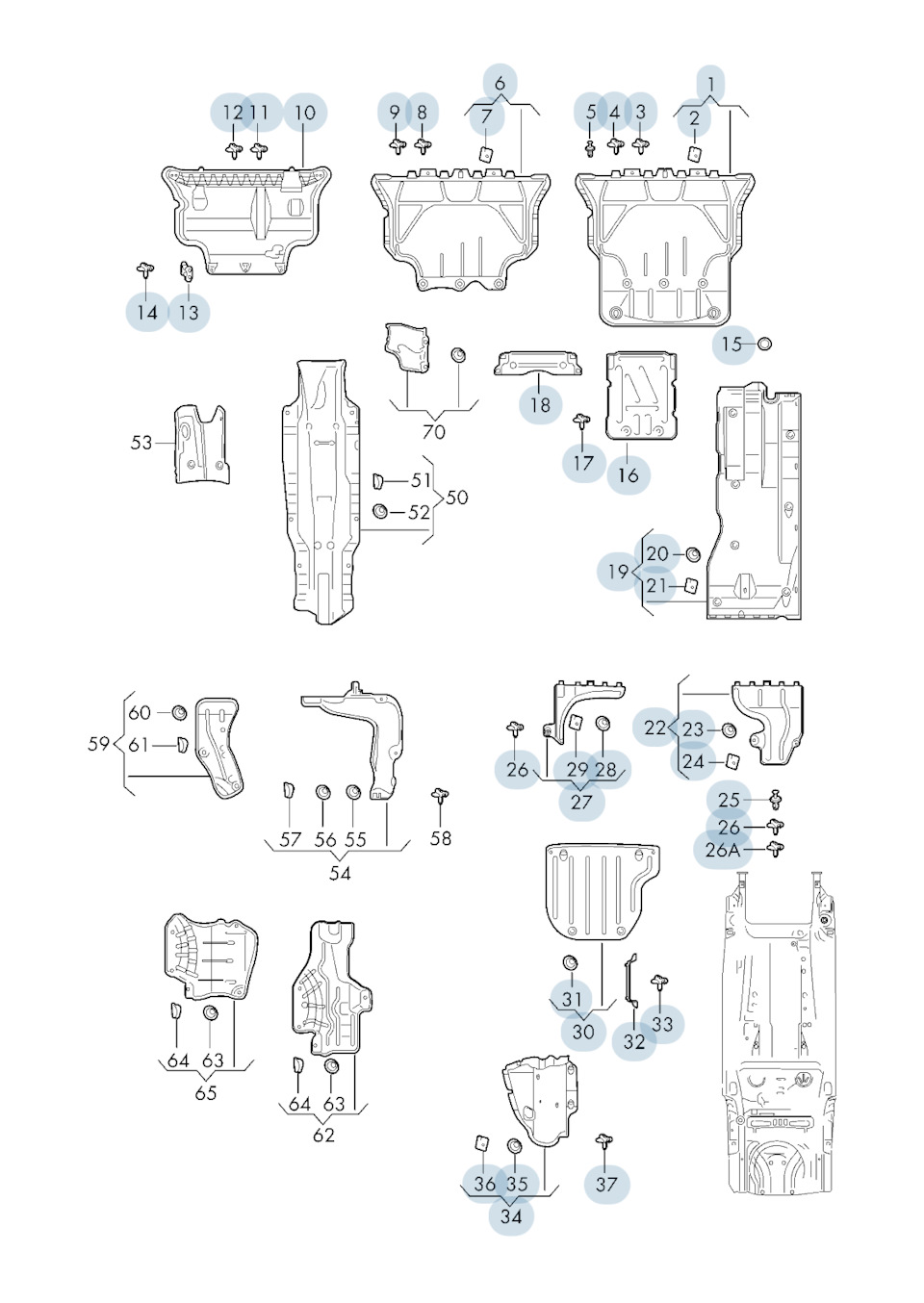 Paket pro špatné cesty + опоры под домкрат. — Skoda Octavia A8 Mk4, 1,4 ...