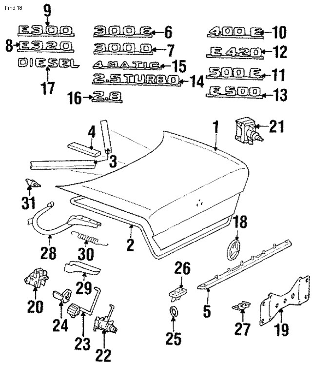 A2017580058 Эмблема фирменная Mercedes | Запчасти на DRIVE2