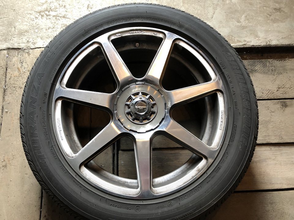 Диски Rays Versus Campionato NS-7 R17 и резина Bridgestone Turanza ...