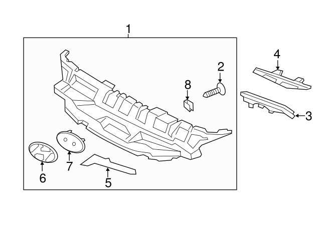 863511R000 Решетка радиатора KIA HYUNDAI | Запчасти на DRIVE2