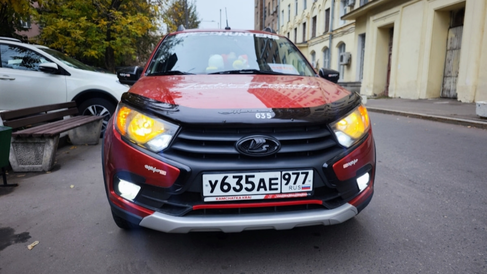 Замена форсунки стекло омывателя на веерную. — Lada Гранта Cross, 1,6 л ...