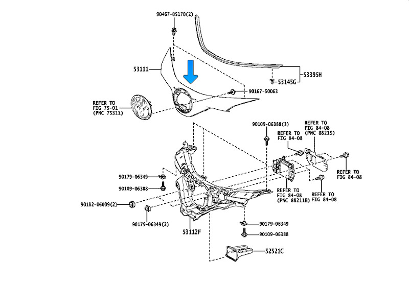 GR Vol.4 — Решетка. 53111-10490 — Toyota C-HR, 1,2 л, 2017 года ...