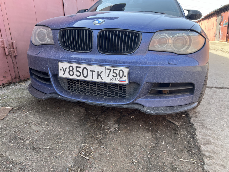 [#2] Передний сплиттер — BMW 1 series Coupe (E82), 2 л, 2008 года ...