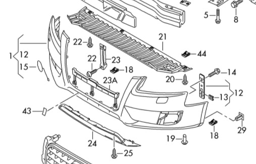 Передний s-line бампер — Audi A4 (B8), 1,8 л, 2008 года | стайлинг | DRIVE2