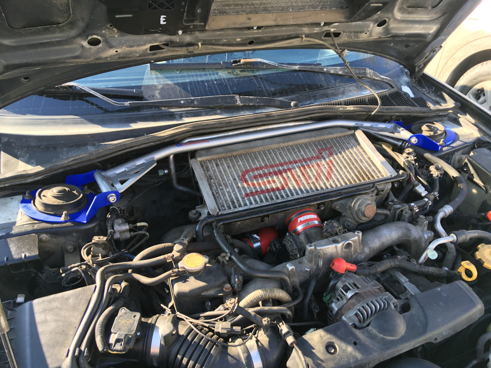Установка передней распорки стаканов и упора ГТЦ — Subaru Impreza WRX ...