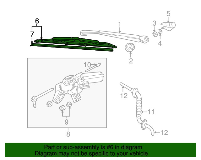 1J6955425C Щетка стеклоочистителя VAG | Запчасти на DRIVE2