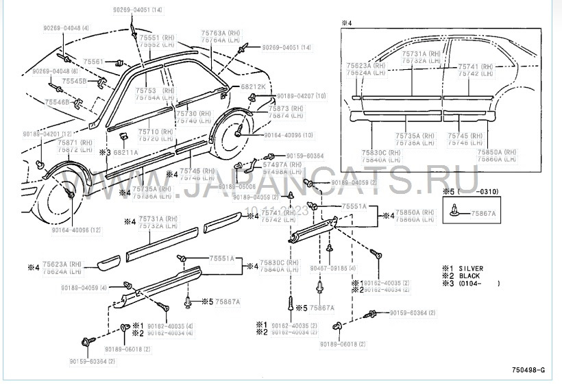Молдинг двери нижний (металл-резина) и замена старых клипс — Toyota ...