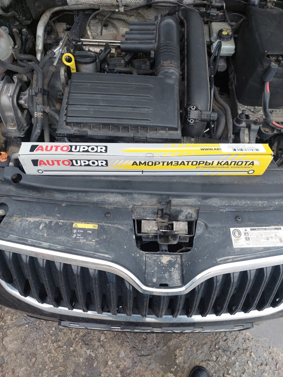 Упоры капота AutoUpor — Skoda Octavia A7 Mk3, 1,4 л, 2014 года | своими ...