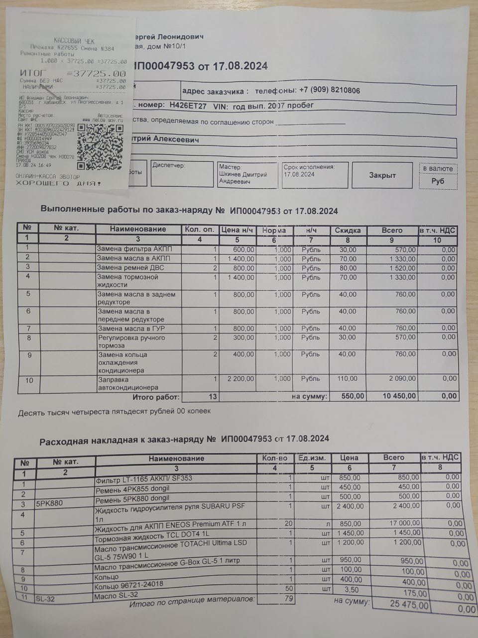 Собрался с силами и махнул все тех жижи. — Subaru Forester (SG), 2 л ...