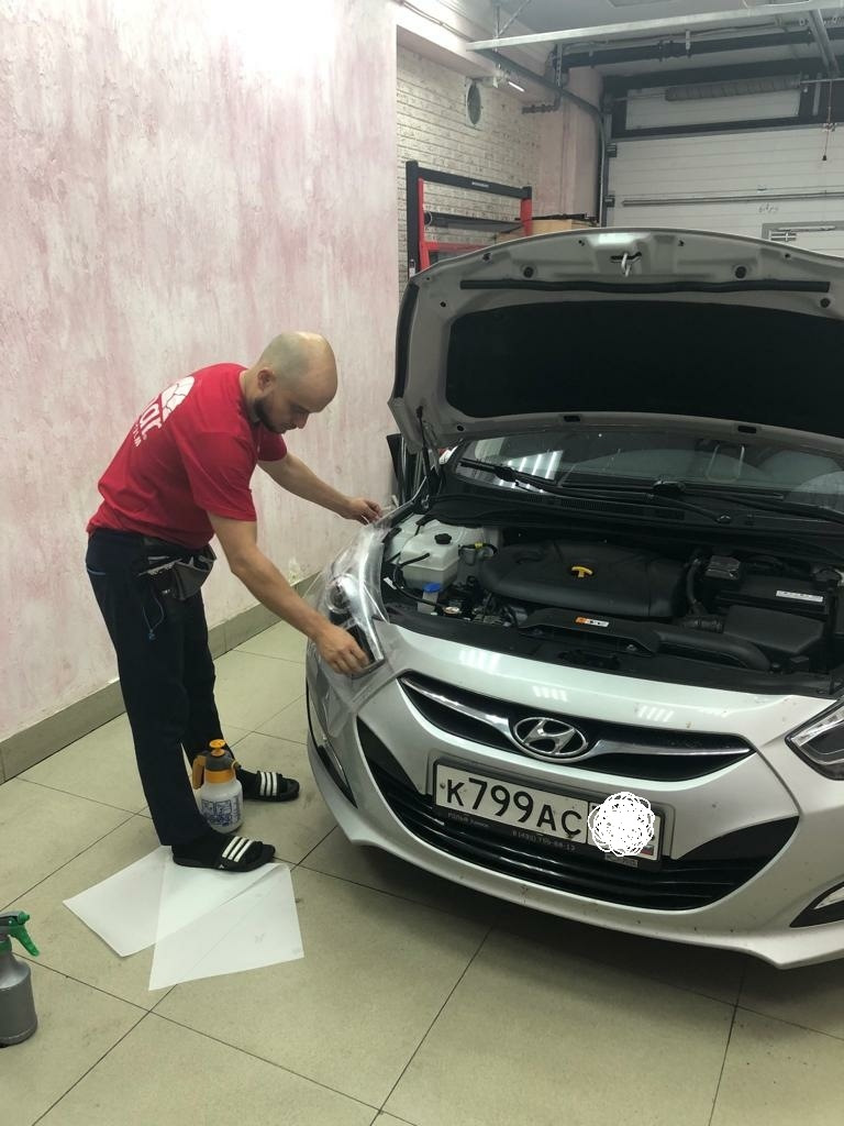 Защитная пленка на фары — Hyundai i40, 2 л, 2014 года | тюнинг | DRIVE2