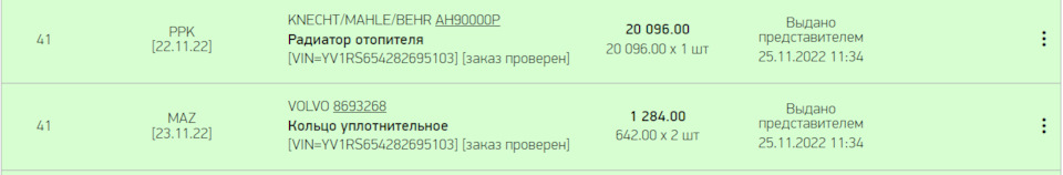 Радиатор отопителя. — Volvo S60 (1G), 2,4 л., 2008 года | поломка | DRIVE2