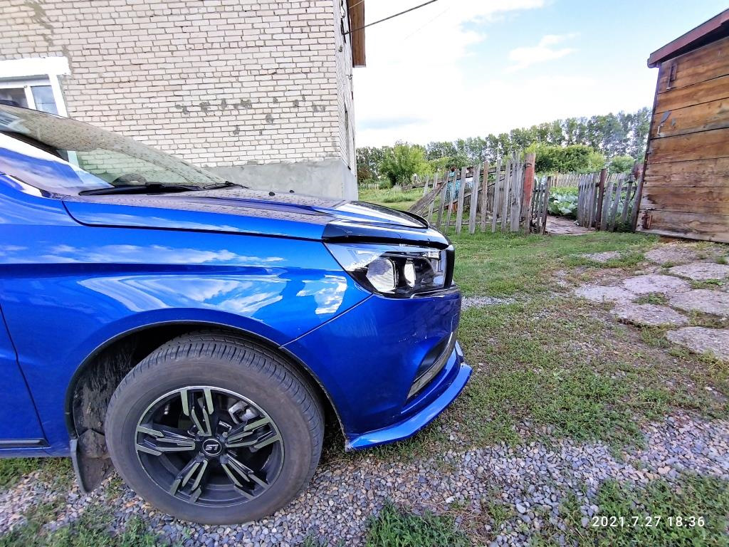 Длинный дефлектор на капот ANV Air на Лада Веста — Lada Vesta, 1,6 л ...