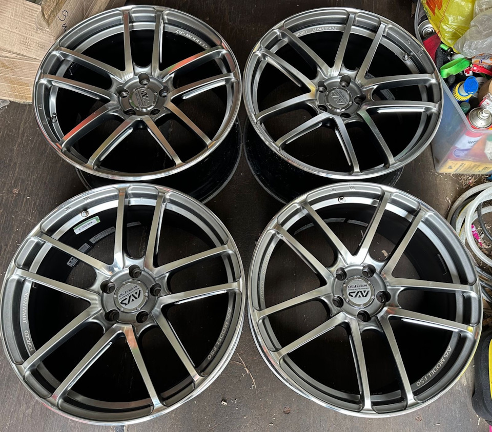 Yokohama Wheel! AVS Model F50 Forged! Platinum Black Combi R19 ...