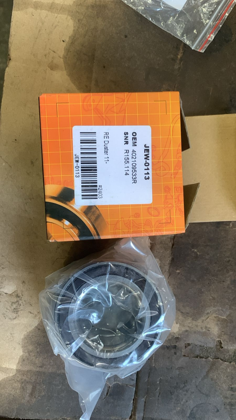 402109533R Подшипник задней ступицы Duster RENAULT | Запчасти на DRIVE2