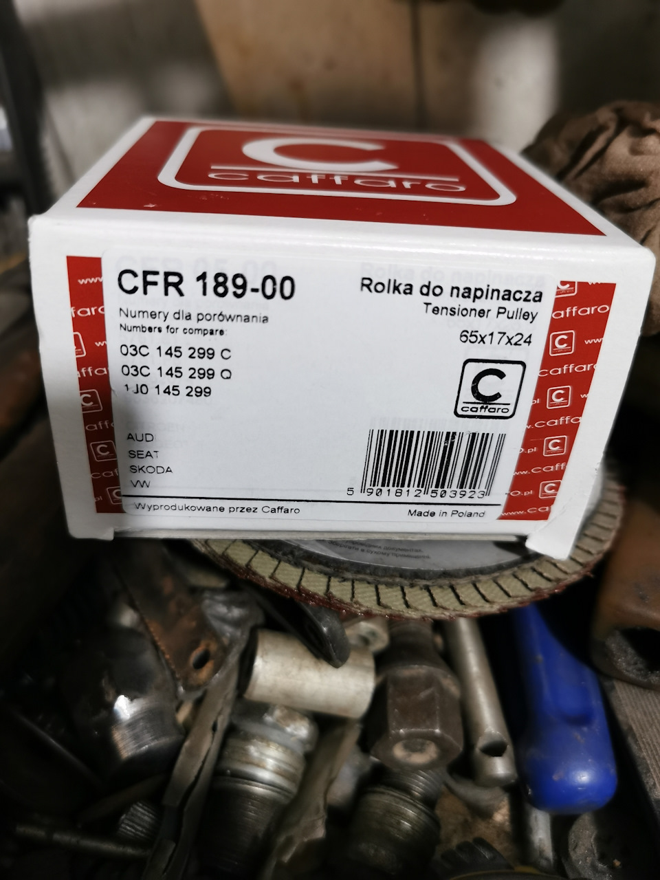 03C145299C Ролик натяжителя приводного ремня (без натяжителя) / 1.4-1.6 ...