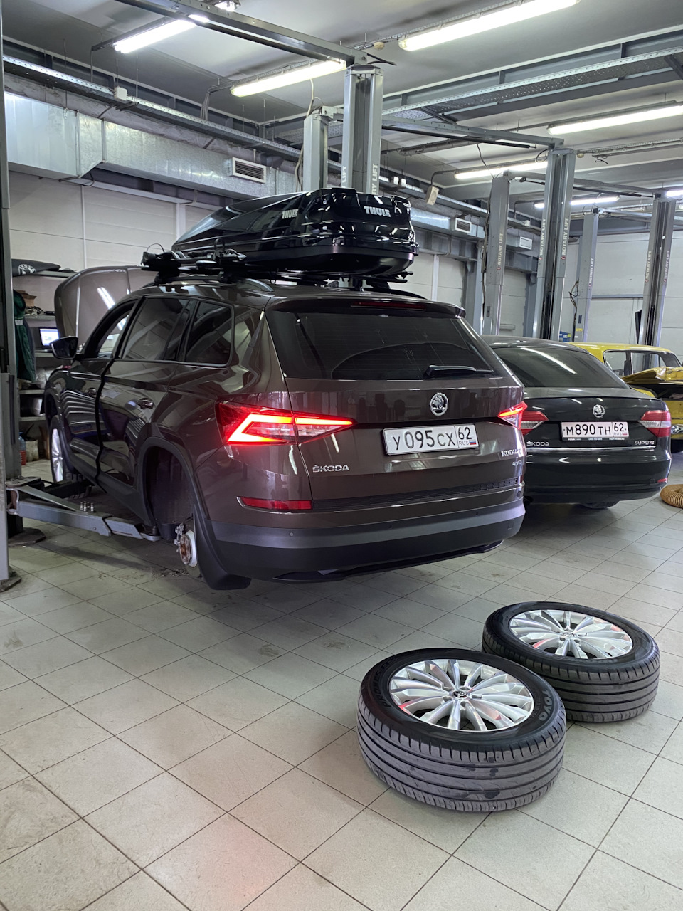 Замена задних колодок и промежуточное… — Skoda Kodiaq (1G), 1,4 л, 2018 ...