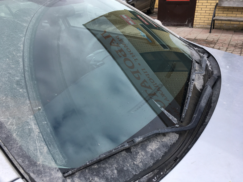 6-Скол ветрового стекла — Mitsubishi Lancer X, 1,8 л., 2012 года ...
