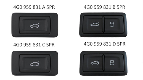 4G0959831A5PR Кнопка электрическог VAG | Запчасти на DRIVE2