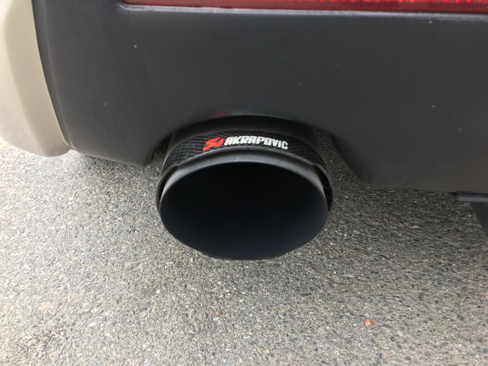 Насадка выхлопа в стиле Acrapovic. — Mazda 3 (1G) BK, 2 л, 2007 года ...