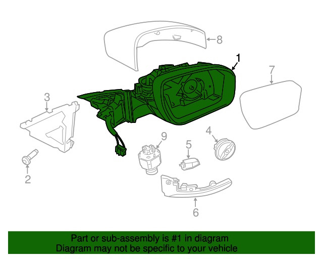LR045132 Сборка зеркала Jaguar Land Rover | Запчасти на DRIVE2
