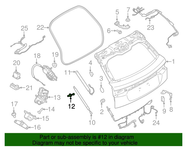 LR068275 Tailgate Lift Support Stud Jaguar Land Rover | Запчасти на DRIVE2