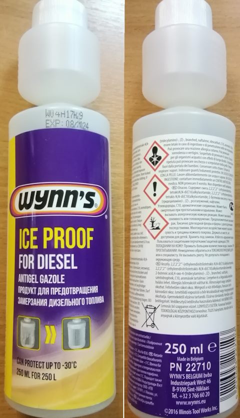 W22710 Присадка Ice Proof for Diesel 12x250ml WYNNS | Запчасти на DRIVE2