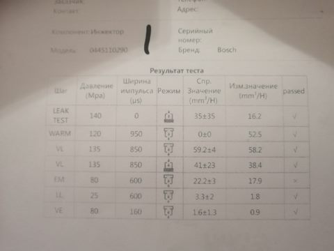 0445110290 ИНЖЕКТОР COMMON RAIL ЛЕГКОВОЙ BOSCH | Запчасти на DRIVE2