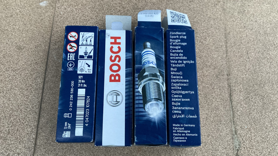 Замена свечей зажигания на BOSCH FR7HE02 — SEAT Ibiza (6J), 1,4 л, 2011 ...