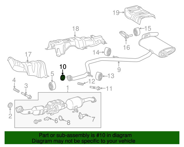 1745123042 Прокладка глушителя TOYOTA LEXUS | Запчасти на DRIVE2