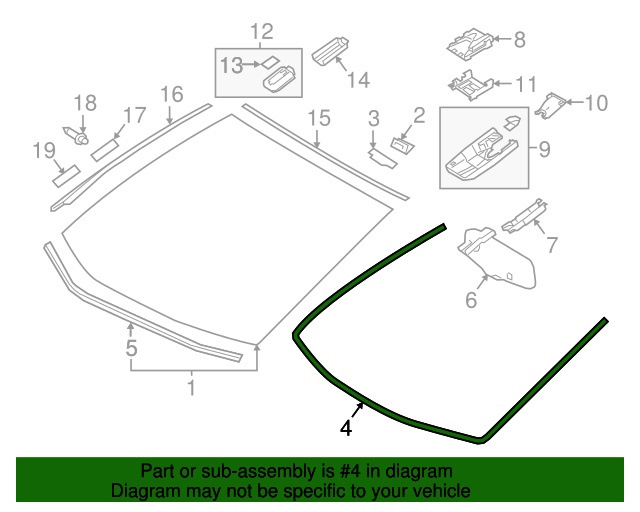 5611733060 Уплотнитель лобового стекла TOYOTA LEXUS | Запчасти на DRIVE2