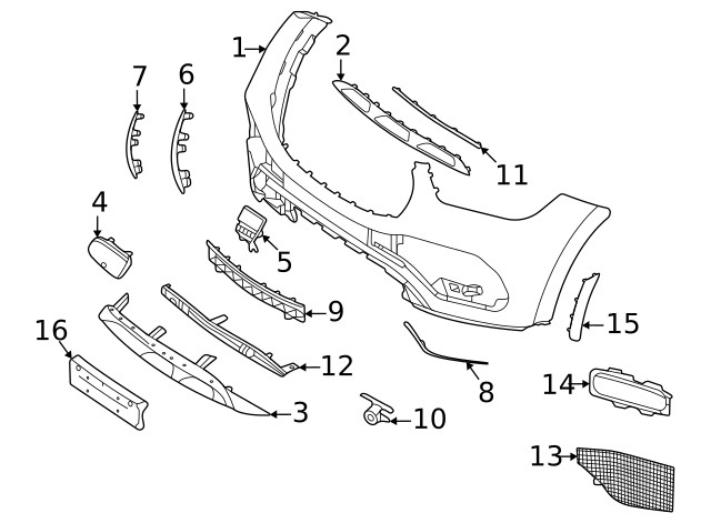 A1678856803 Накладка декоративная бампера переднего нижняя левая ...