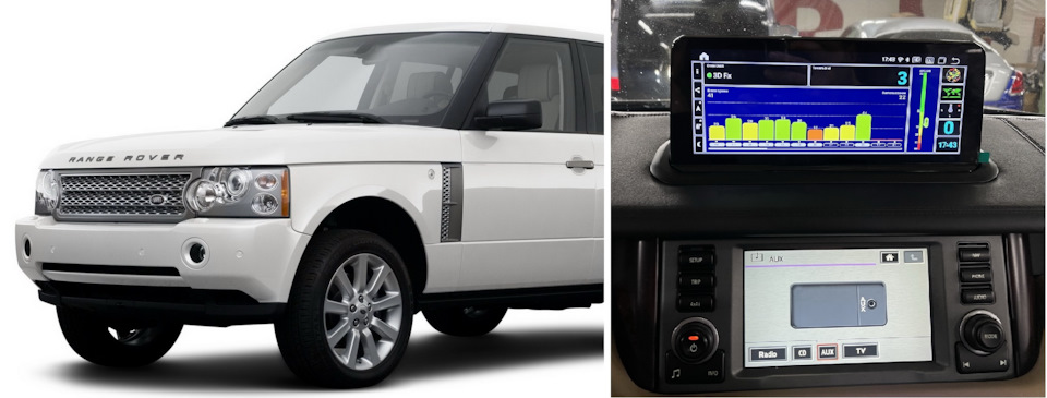 Range Rover III 2002-2012 — современный монитор на торпедо ...