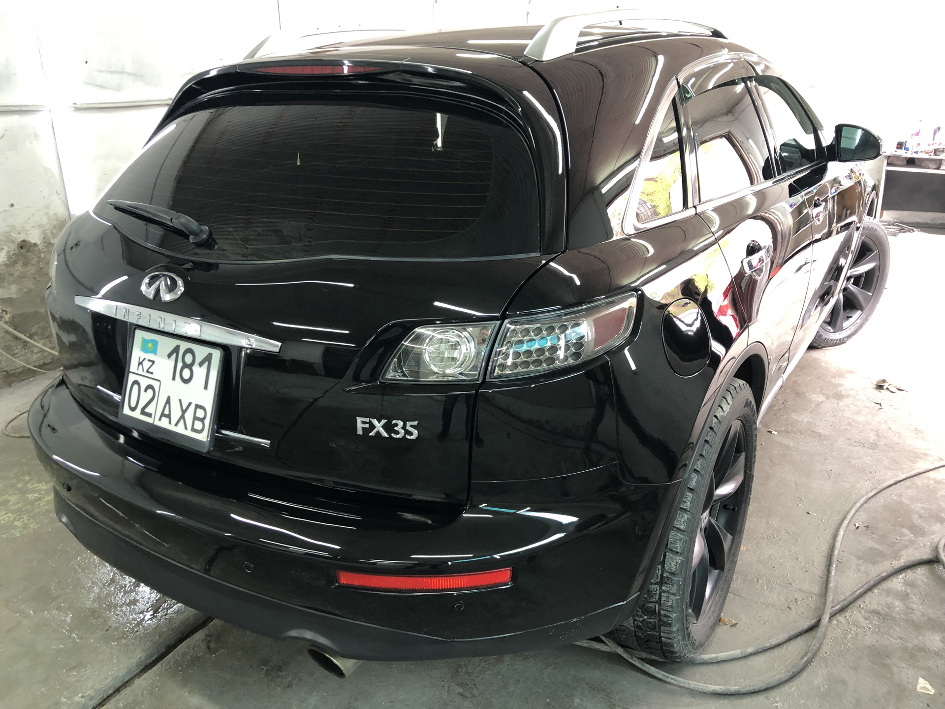 Эффект от полировки и жидкого стекла — Infiniti FX (1G), 3,5 л, 2007 ...